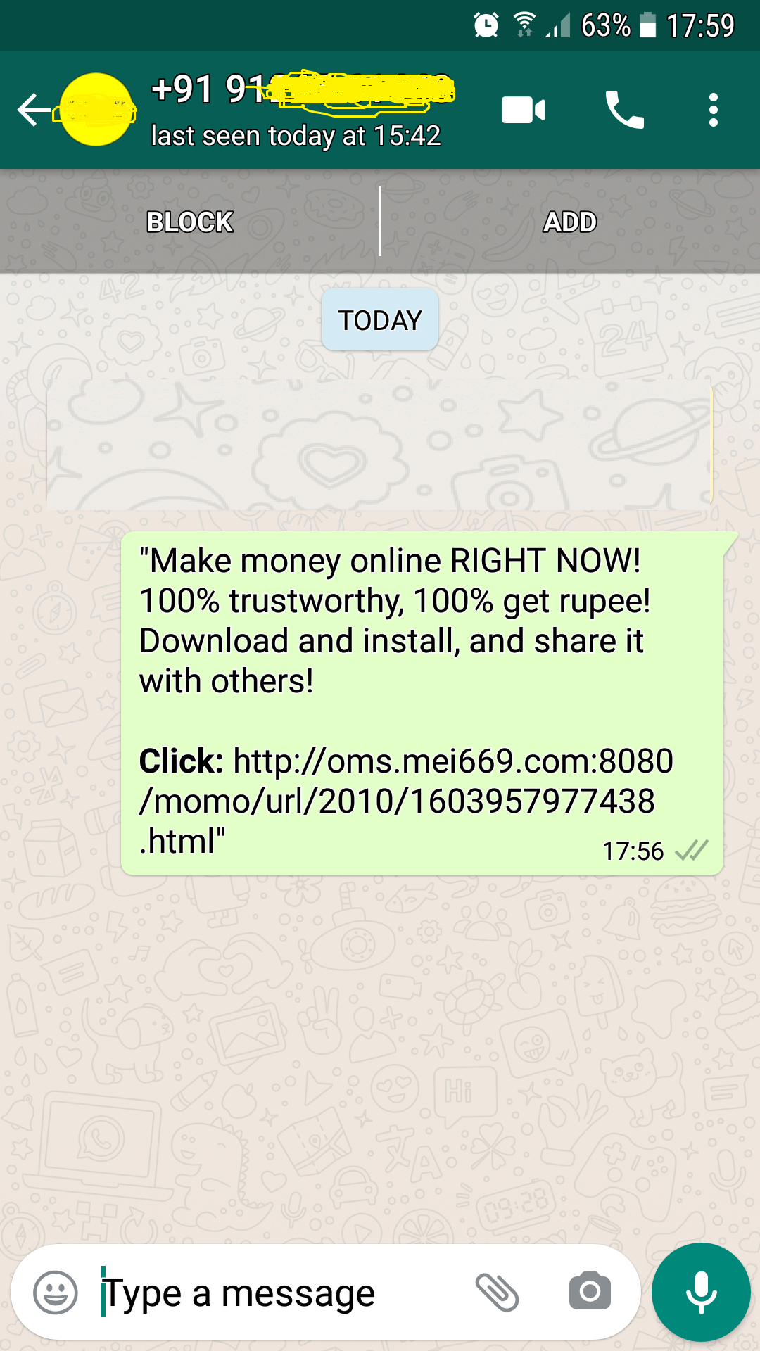 WhatsApp SMiShing Attacks on Indian Users - K7 Labs
